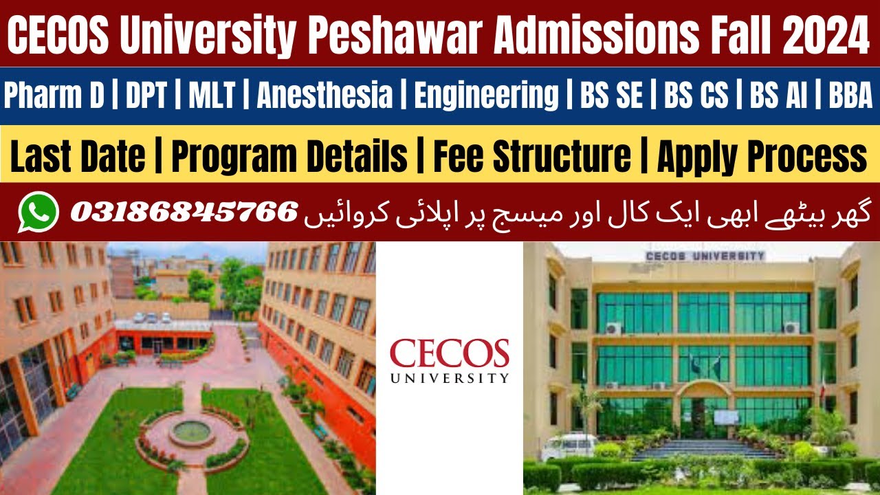 CECOS University Peshawar Admission 2024 | CECOS University Peshawar ...