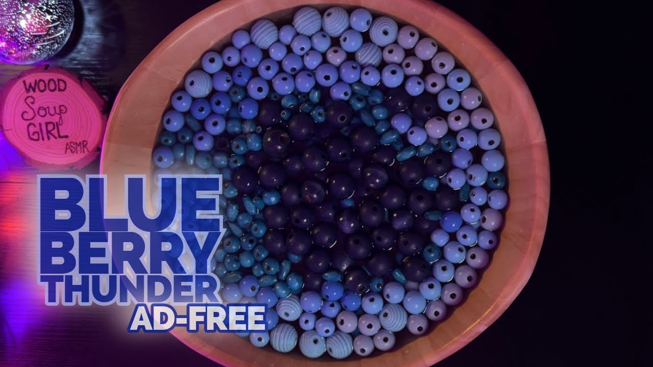 8 Hour Blueberry Thunder | No Ads | Wood Soup ASMR - YouTube