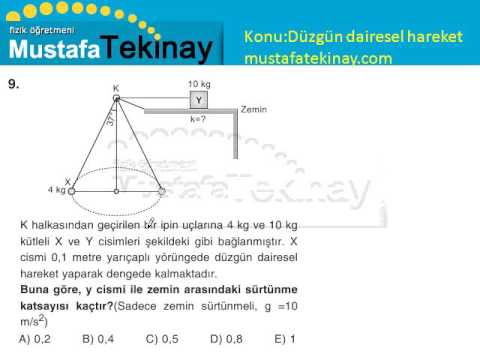 Dairesel Hareket (Dönme Hareketi) Soru Çözümü Test 2