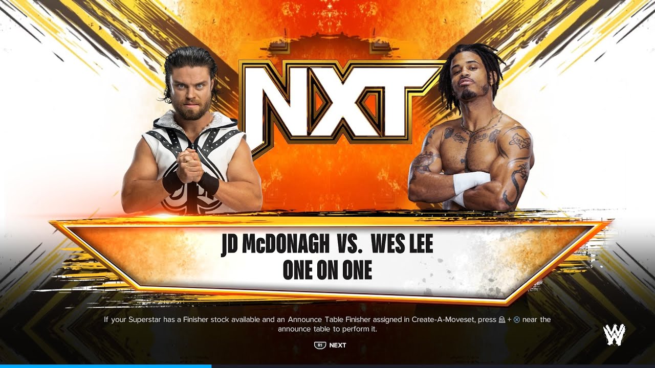 WWE 2k24 I NXT Ep. 24 I JD McDonagh vs. Wes Lee I Gameplay - YouTube
