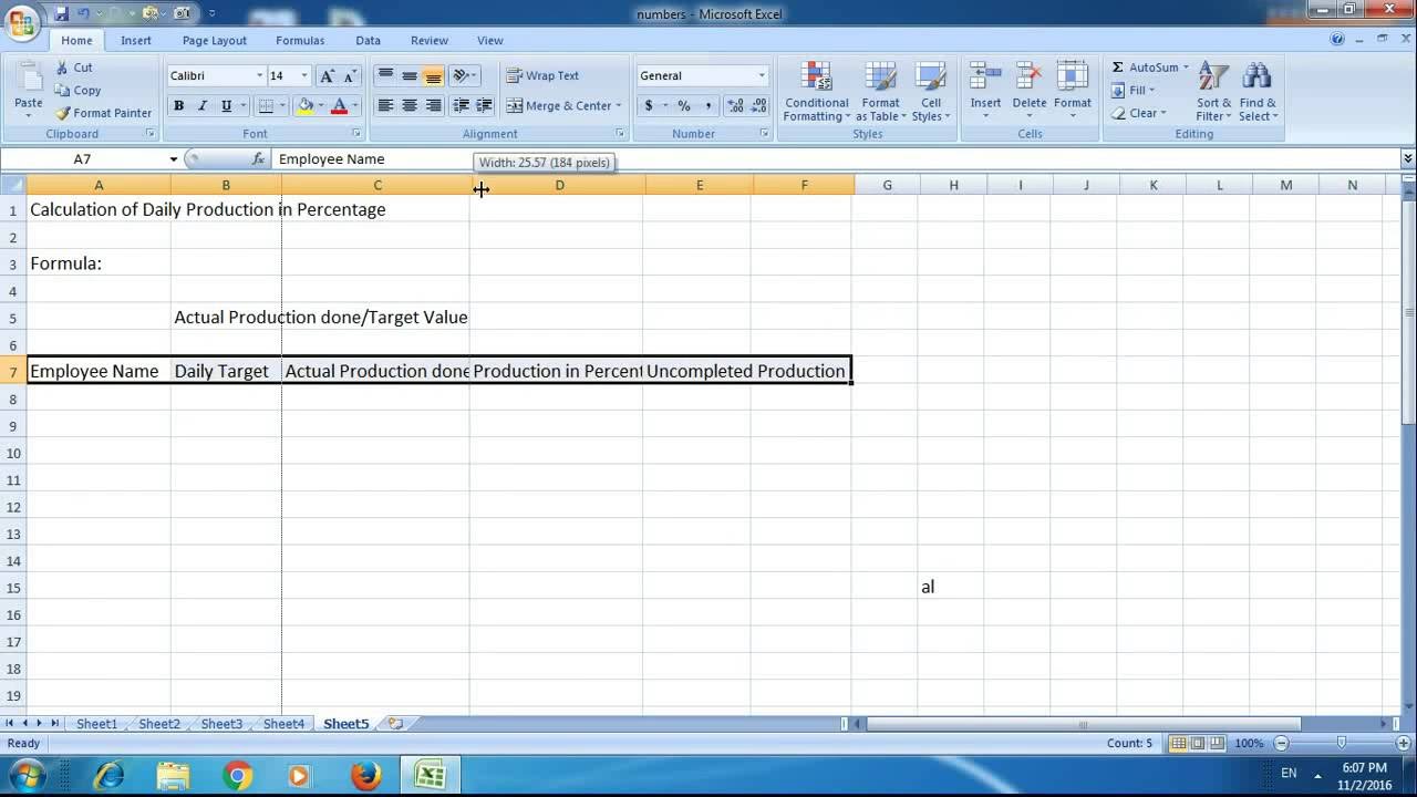 Excel: How to Calculate Daily Production - YouTube