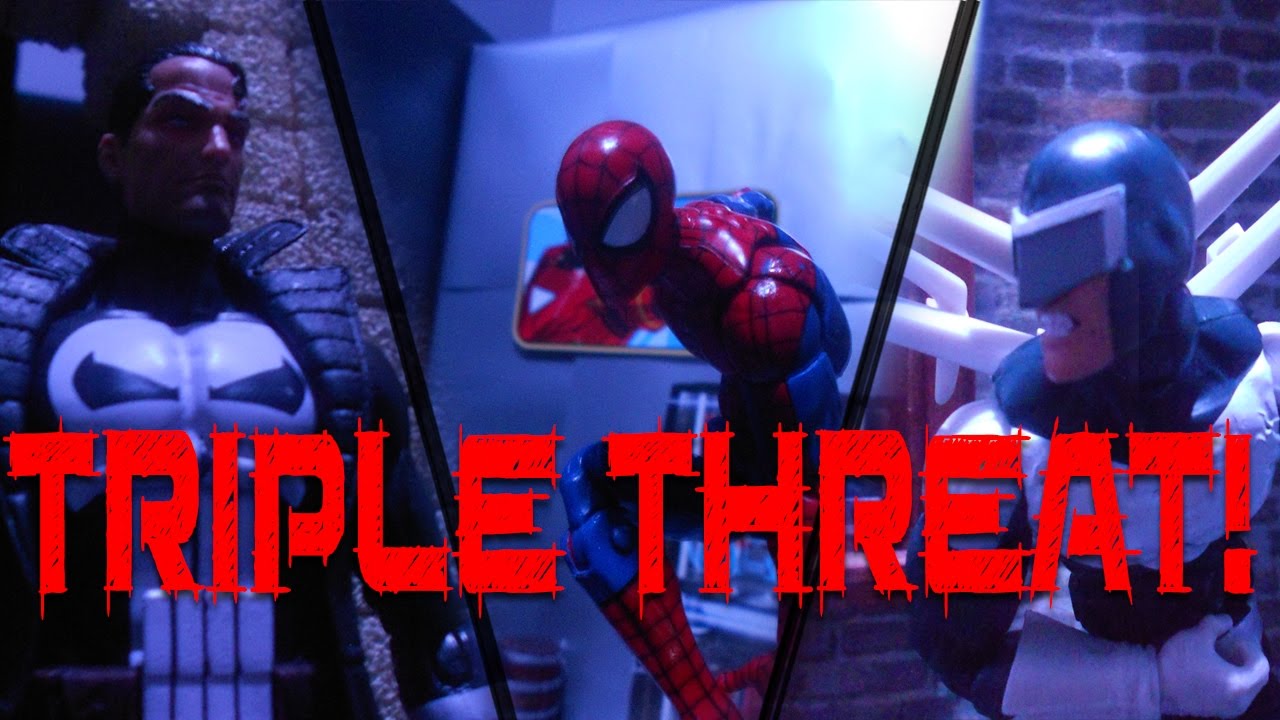 Spider-man Vs Punisher vs Boomerang Stop Motion Fight - YouTube