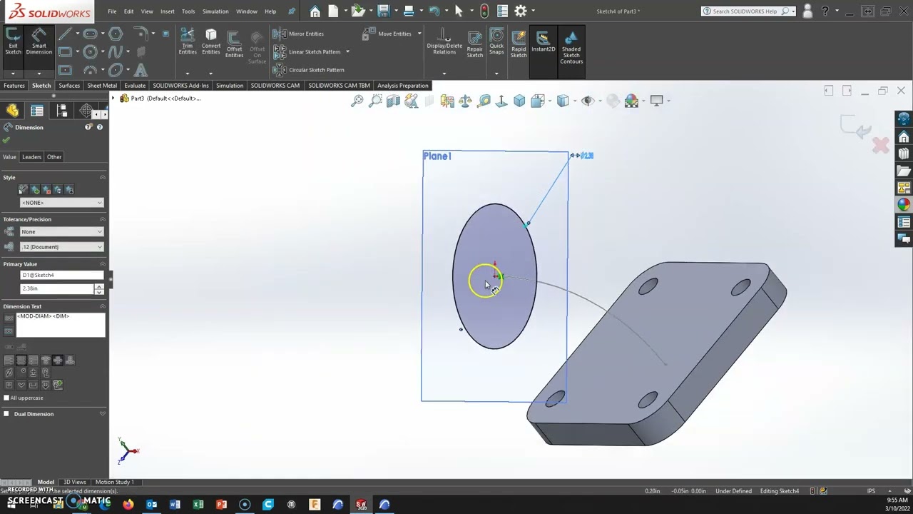 SWEEP / SWEPT CUT - SOLIDWORKS - YouTube