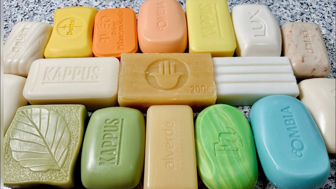 Soap cutting on the table *67 🌺 ASMR soap * Резка мыла на столе - YouTube