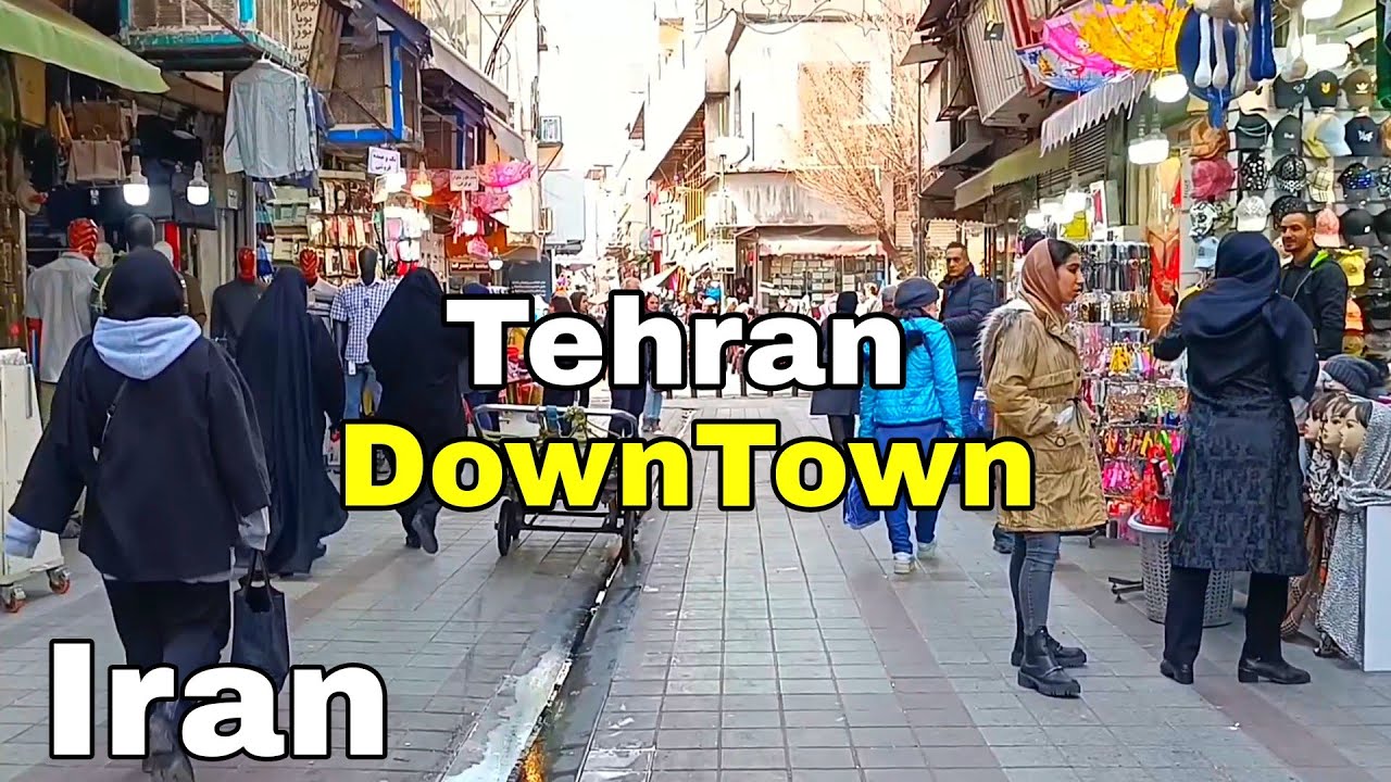 Downtown Walking Tour:Street Walk in Center of Tehran-Iran - YouTube