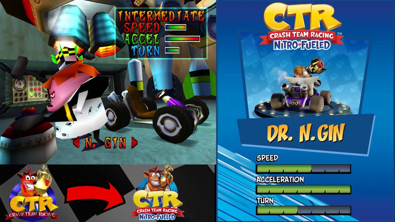 Side by Side Comparison of CTR (1999) and CTR Nitro Fueled (2019 ...