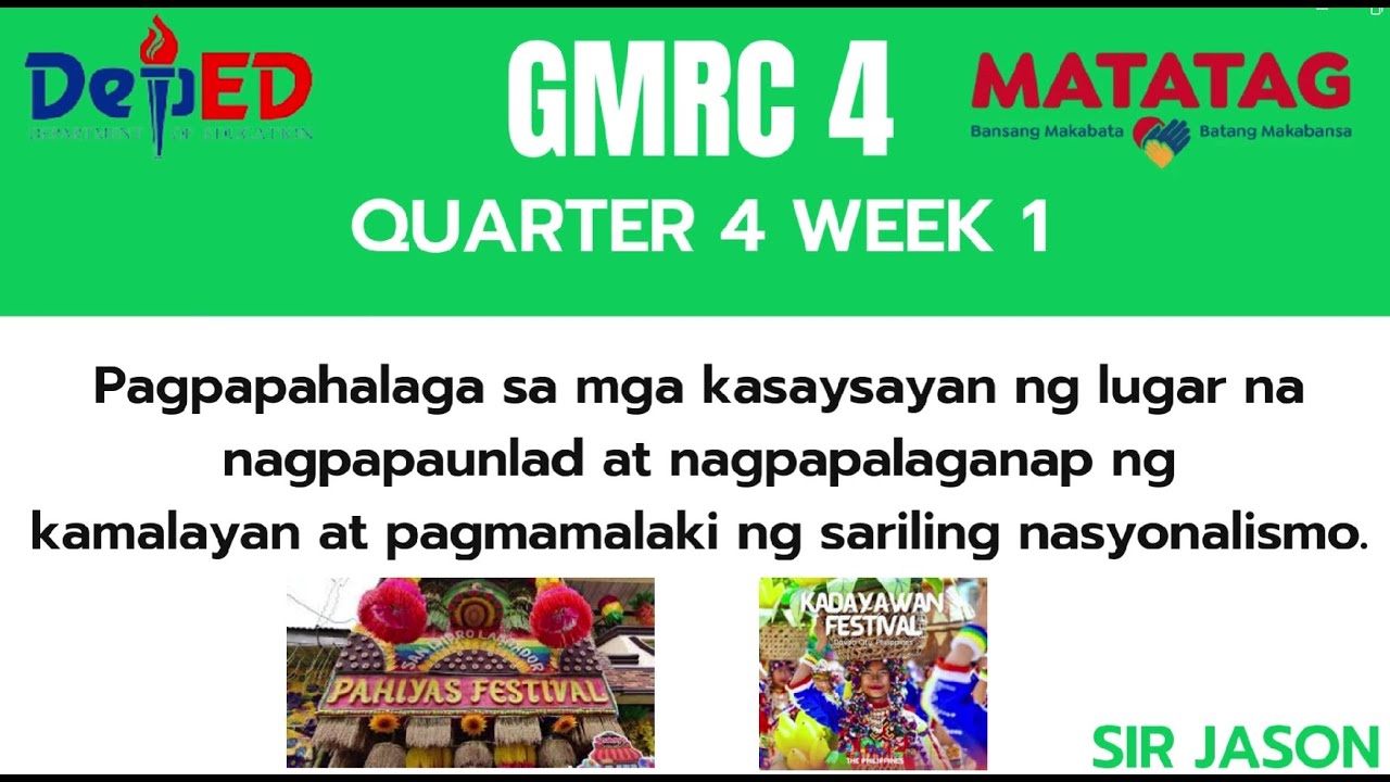 GMRC 4 Quarter 4 Week 1 | Grade 4 | MATATAG Curriculum - YouTube