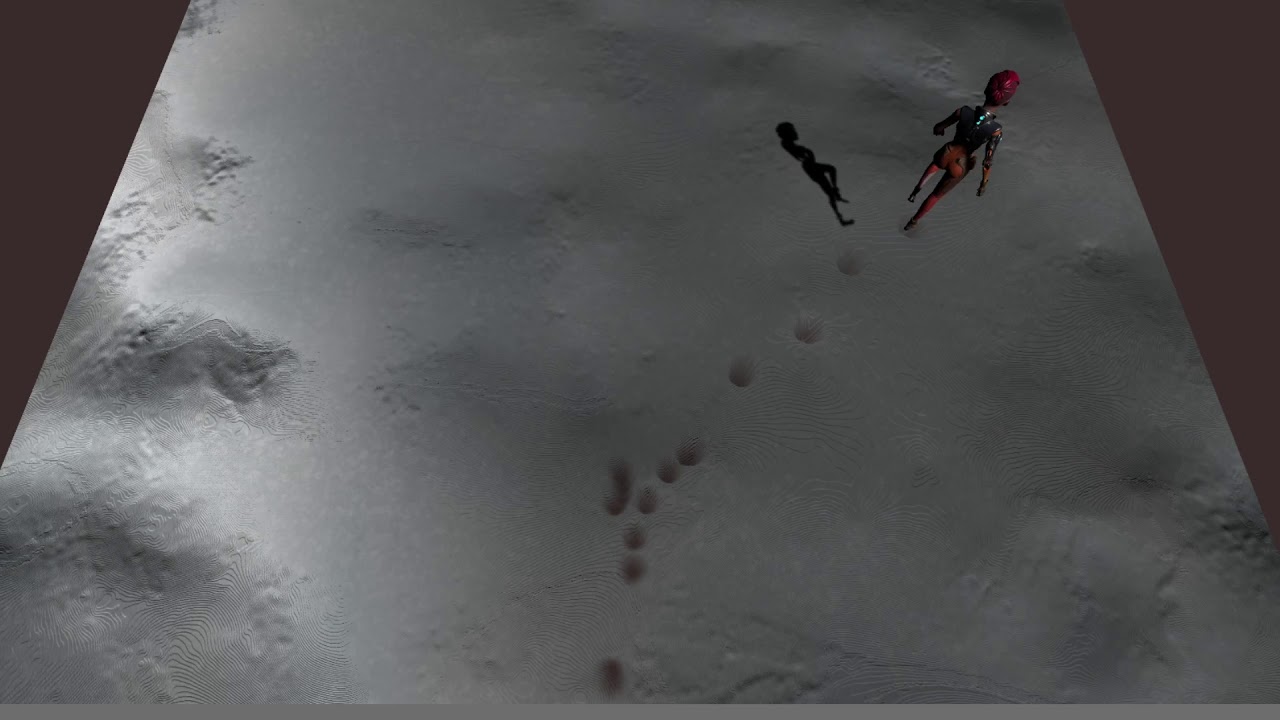 show traces in snow (unity, humanoid example) - YouTube
