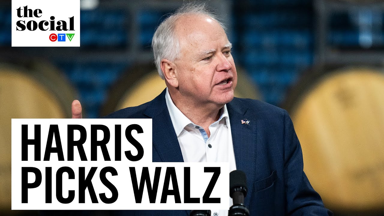 Kamala Harris picks Tim Walz as Running Mate | The Social - YouTube
