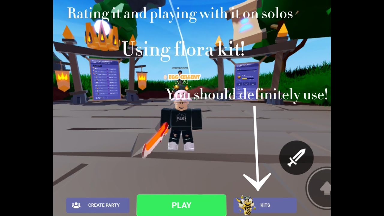 Using flora kit in bedwars - YouTube