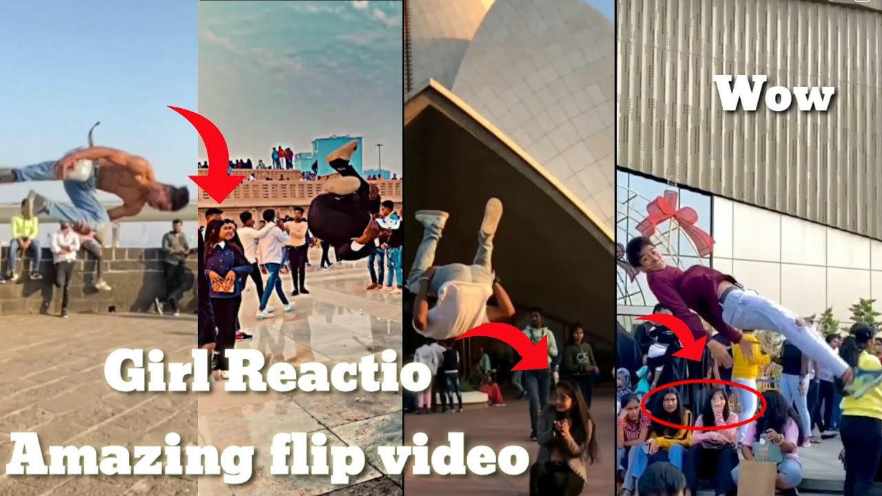Flip girl raection flip video #flip#reels#stunt - YouTube