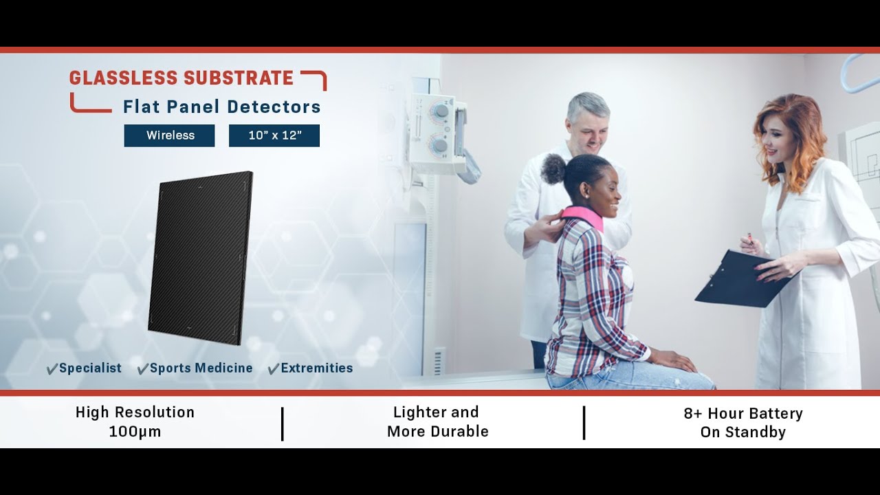 JPI ExamVue Glassless Substrate Wireless 10" x 12" Flat Panel Detector ...