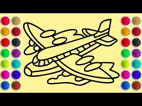 Relax with a Satisfying Sand Painting of a Cute Plane | Easy Step-by-Step Tutorial
