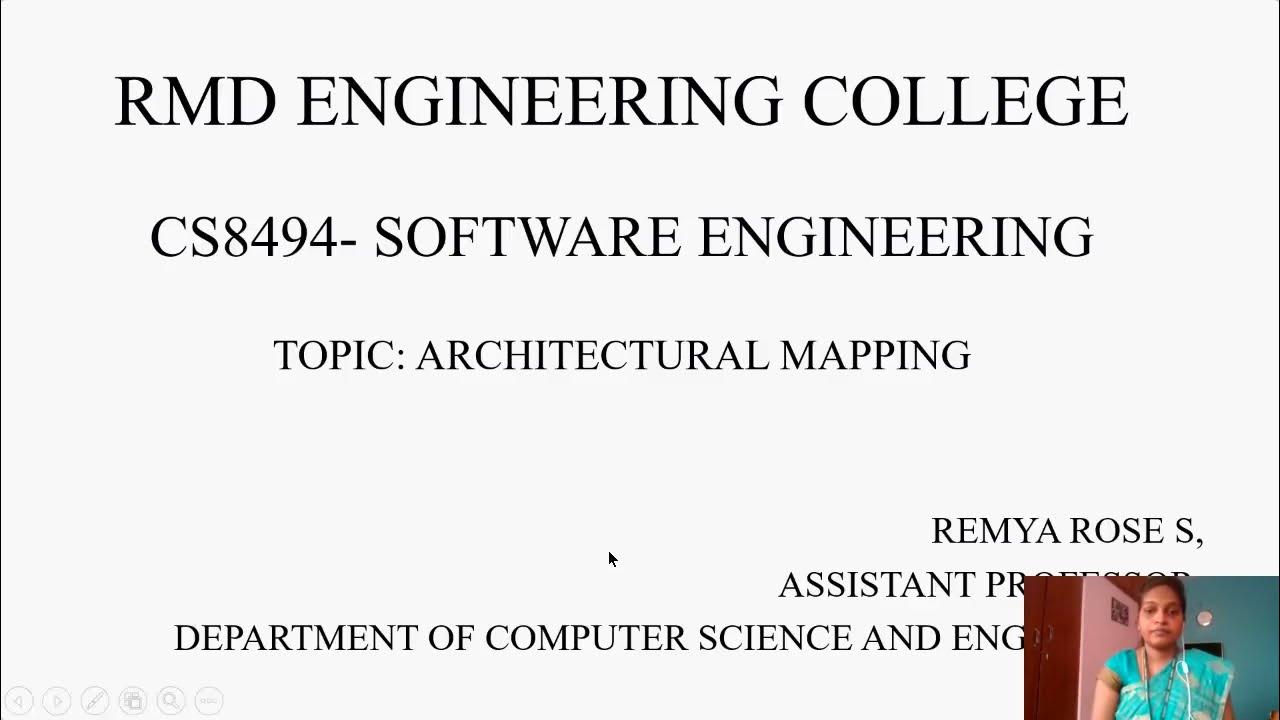 Architectural Mapping in Software Engineering - Mrs. S. Remya Rose, AP/CSE, RMDEC - YouTube