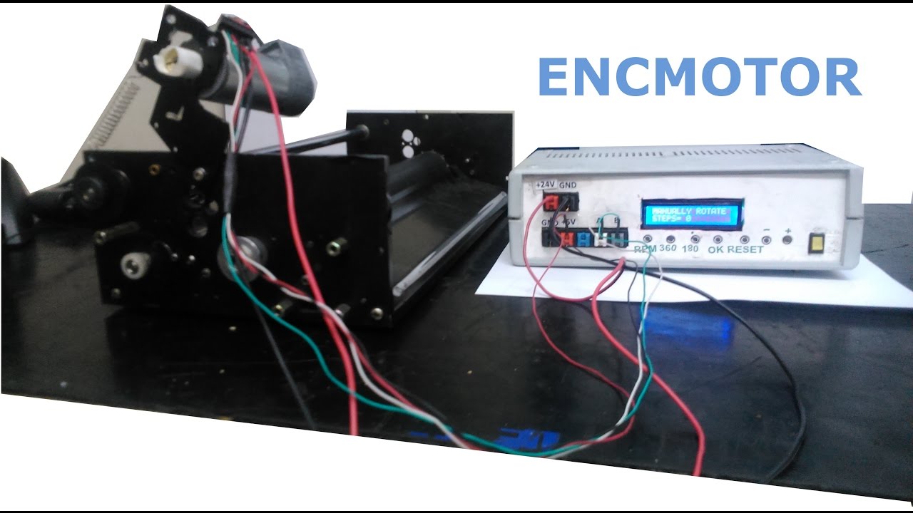 ENCMOTOR - TESTE DE MOTOR DE PASSO (OU SERVO MOTOR) COM ENCODER - YouTube