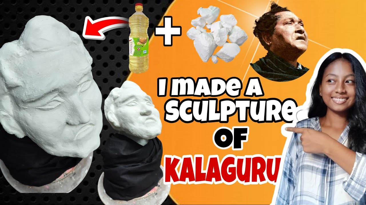1st time Maine banaya 🥹😱Sculpture the face of KALAGURU Bishnu Prasad ...