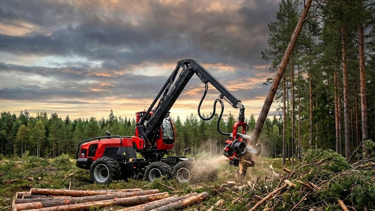 World's Most Powerful Tree Harvester Machines | Extreme Modern Forestry ...