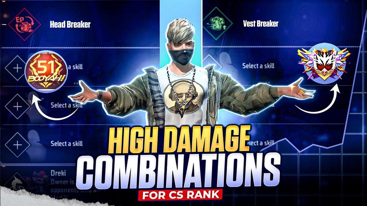 CS RANK HIGH DAMAGE CHARACTER COMBINATION || BEST CHARACTER COMBINATION ...