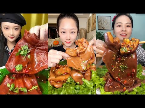 #136 Eating 水煮猪耳朵, Boiled Pig Ears - Telinga Babi Rebus || Mukbang Asmr ...