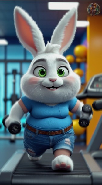 Mota Rabbit Ban Gaya Bodybuilder | Inspirational Short #rabbit #ytshort ...