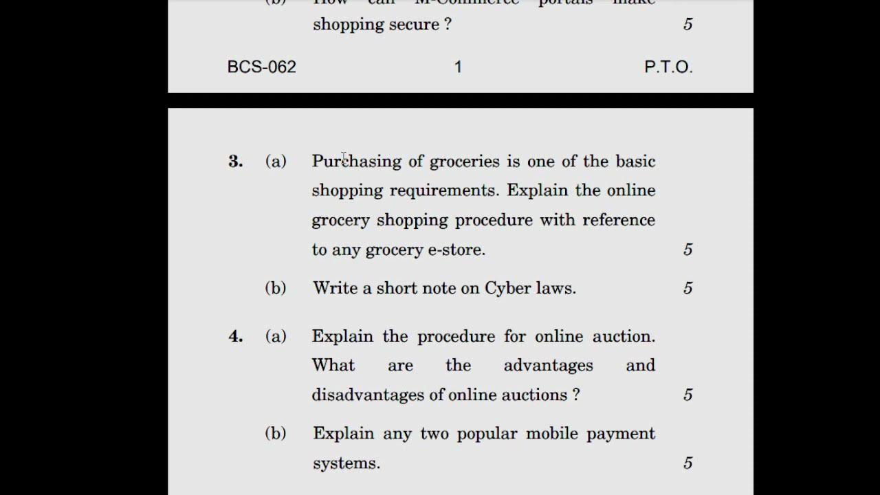 BCS-062 Last Year December Question Paper 2021 | BCA 6th Semester Question Paper |Examination ...