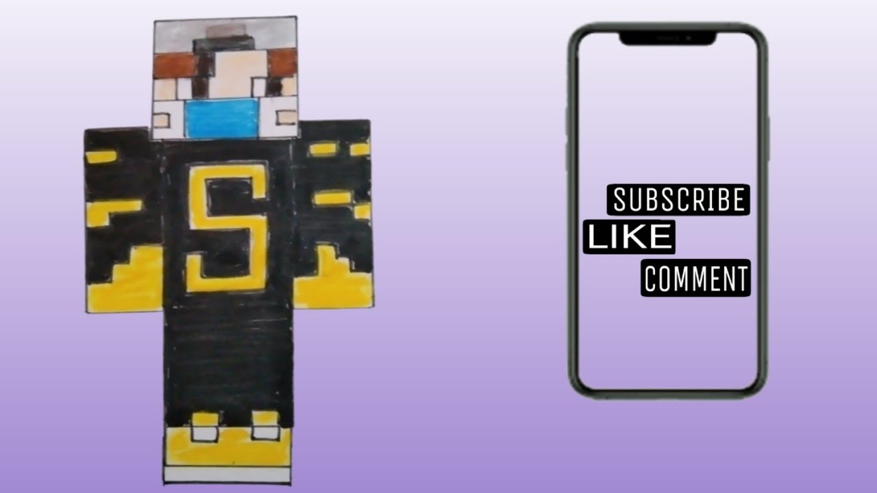 How to draw yes smarty pie minecraft skin drawing for kids#🥰😍 ️ - YouTube