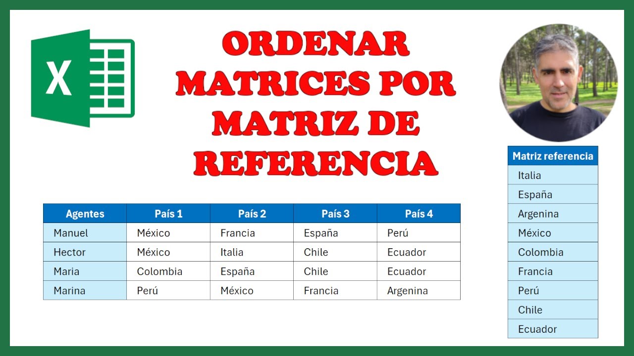 Ordenar matrices por matriz de referencia en Excel - YouTube