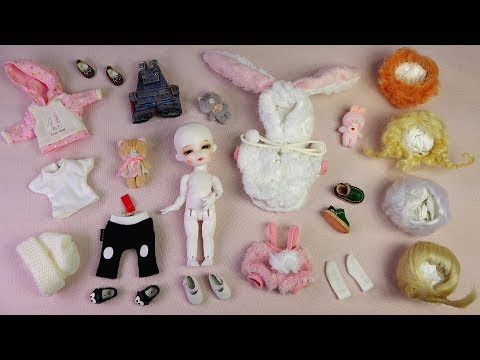 ★구체관절인형 쎄이렌 위피 자두 개봉기/가발,옷입히기★Ball Jointed Doll Sseiren Weepy JADU Unboxing/Doll dress up/BJD/asmr