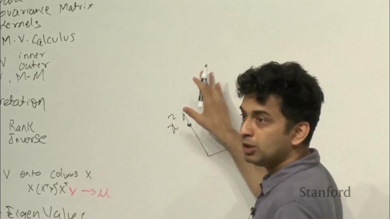 Stanford CS229: Machine Learning | Summer 2019 | Lecture 2 - Matrix Calculus and Probability ...