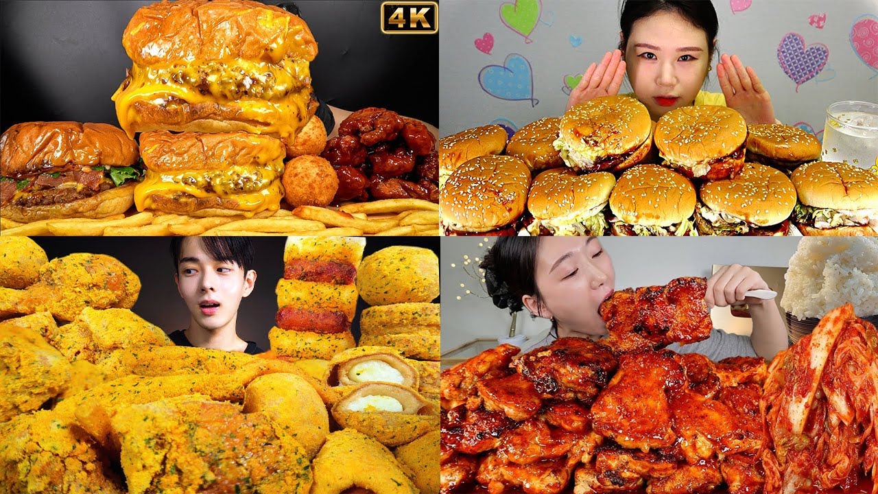 ASMR Fast Food Mukbang Compilation | Fast Food Asmr | Satisfying eating ...