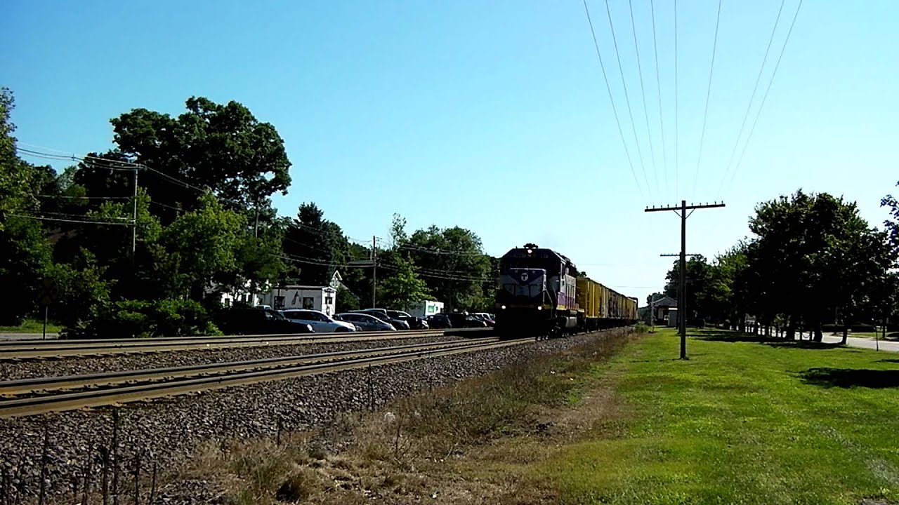 MBTA Work Train at Shirley, MA - YouTube
