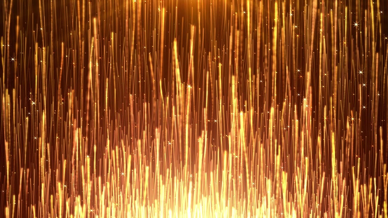 Beautiful golden particles - YouTube