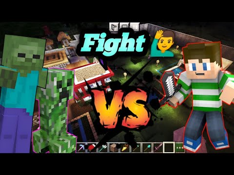 Steve VS Zombies, creeper Fight 🤷‍♂️ In Minecraft | iron mining for ...