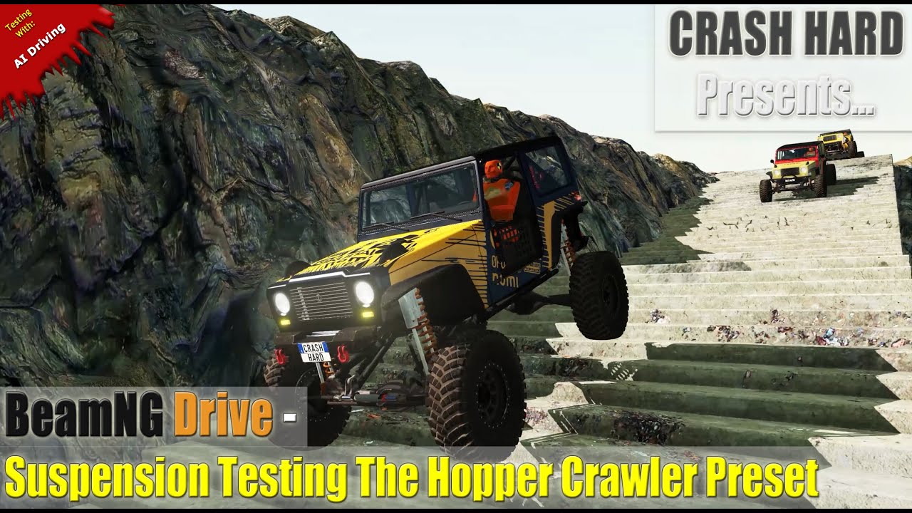 BeamNG Drive - Suspension Testing The Hopper Crawler Preset - YouTube
