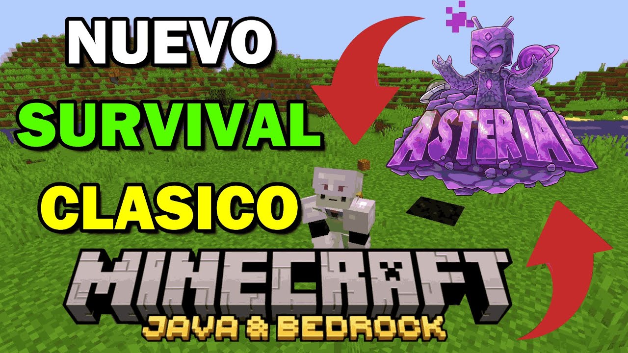 NUEVO Servidor SURVIVAL Clasico PARA Minecraft JAVA & BEDROCK - YouTube