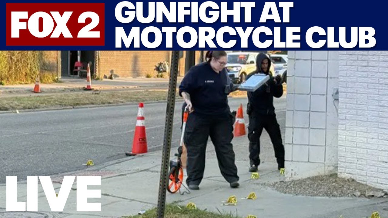 Detroit motorcycle club shooting: Over 90 shots fired - YouTube