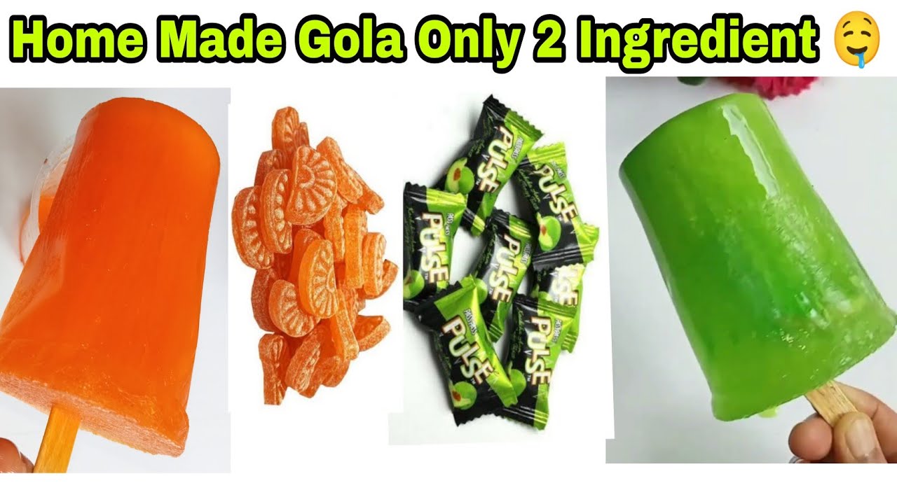 How to Make Homemade Gola Ice Cream Kaccha Mango and Orange 🍊 Candy ...