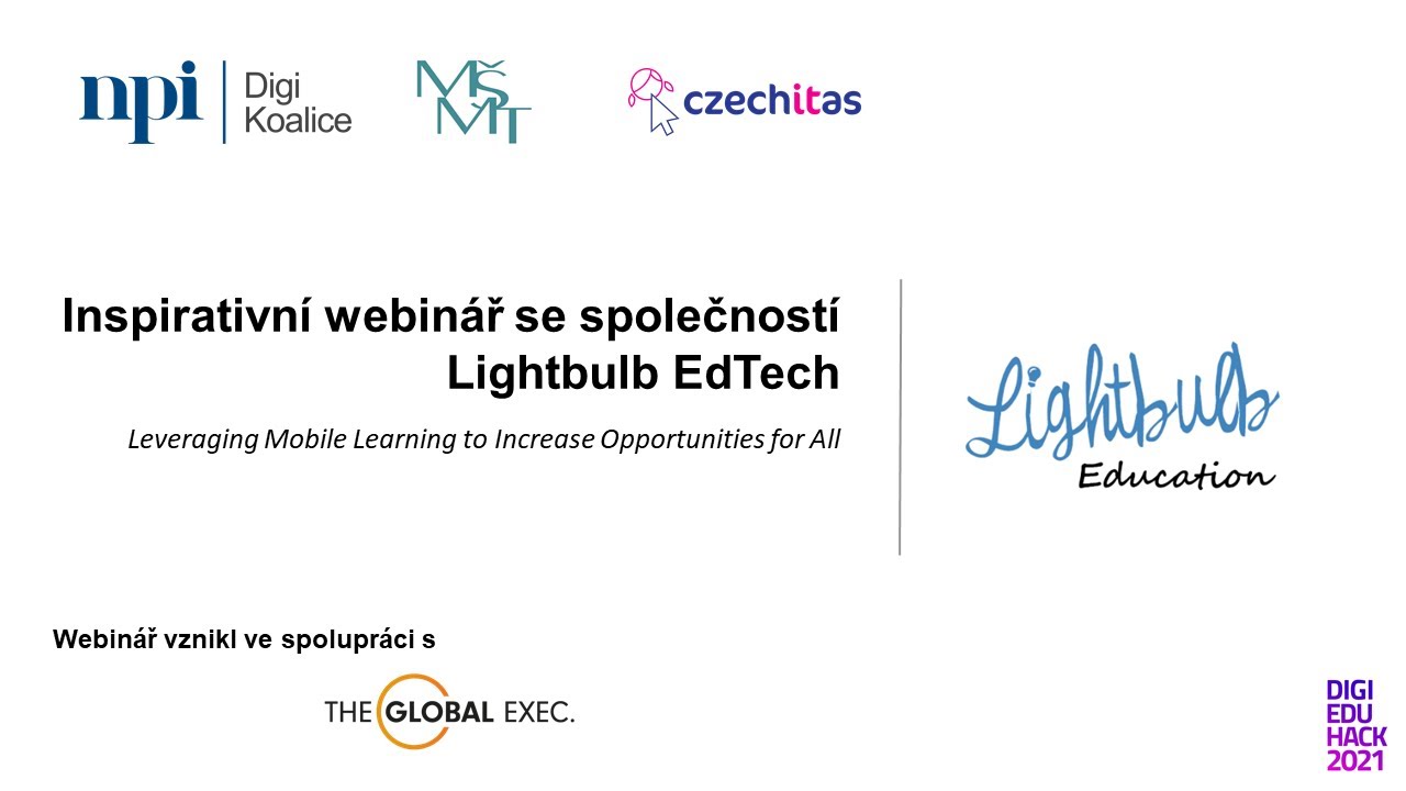 Inspirativní webinář se společností Lightbulb EdTech - YouTube