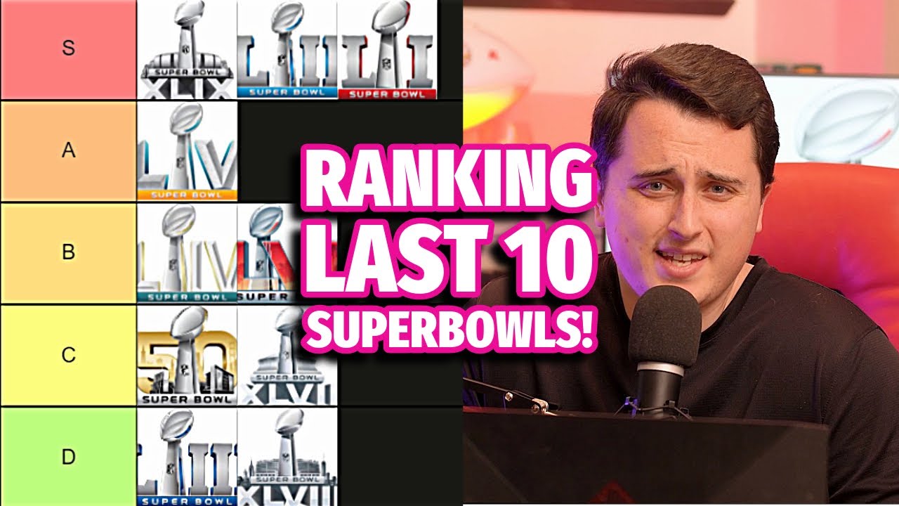 RANKING THE LAST TEN SUPER BOWLS (Tier List Edition) - YouTube