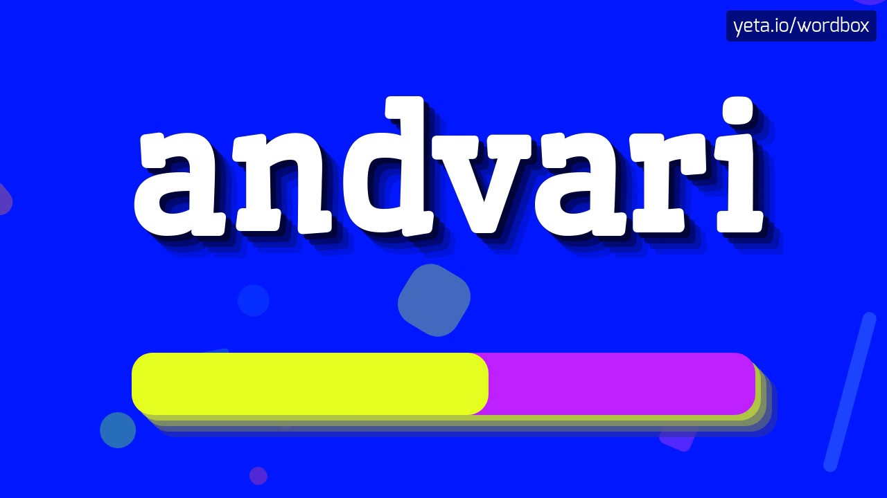ANDVARI - HOW TO SAY ANDVARI? #andvari - YouTube