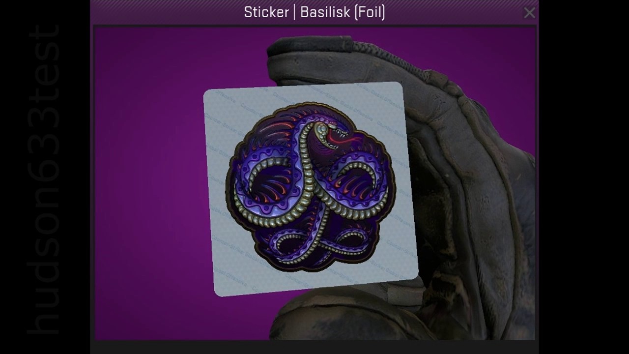 Basilisk Foil Sticker CSGO - YouTube
