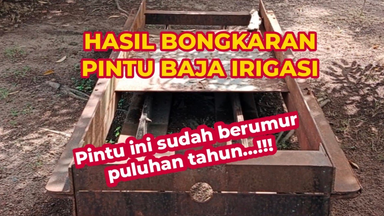 Puing Bongkaran Pintu Irigasi yang Sudah Berumur Puluhan Tahun - YouTube