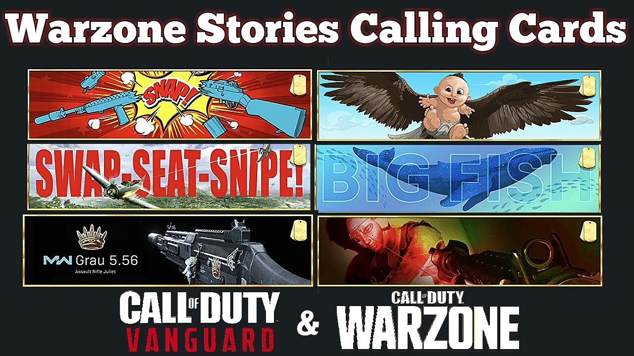 New Free Warzone Stories Calling Cards For Call of Duty Vanguard & Warzone - YouTube