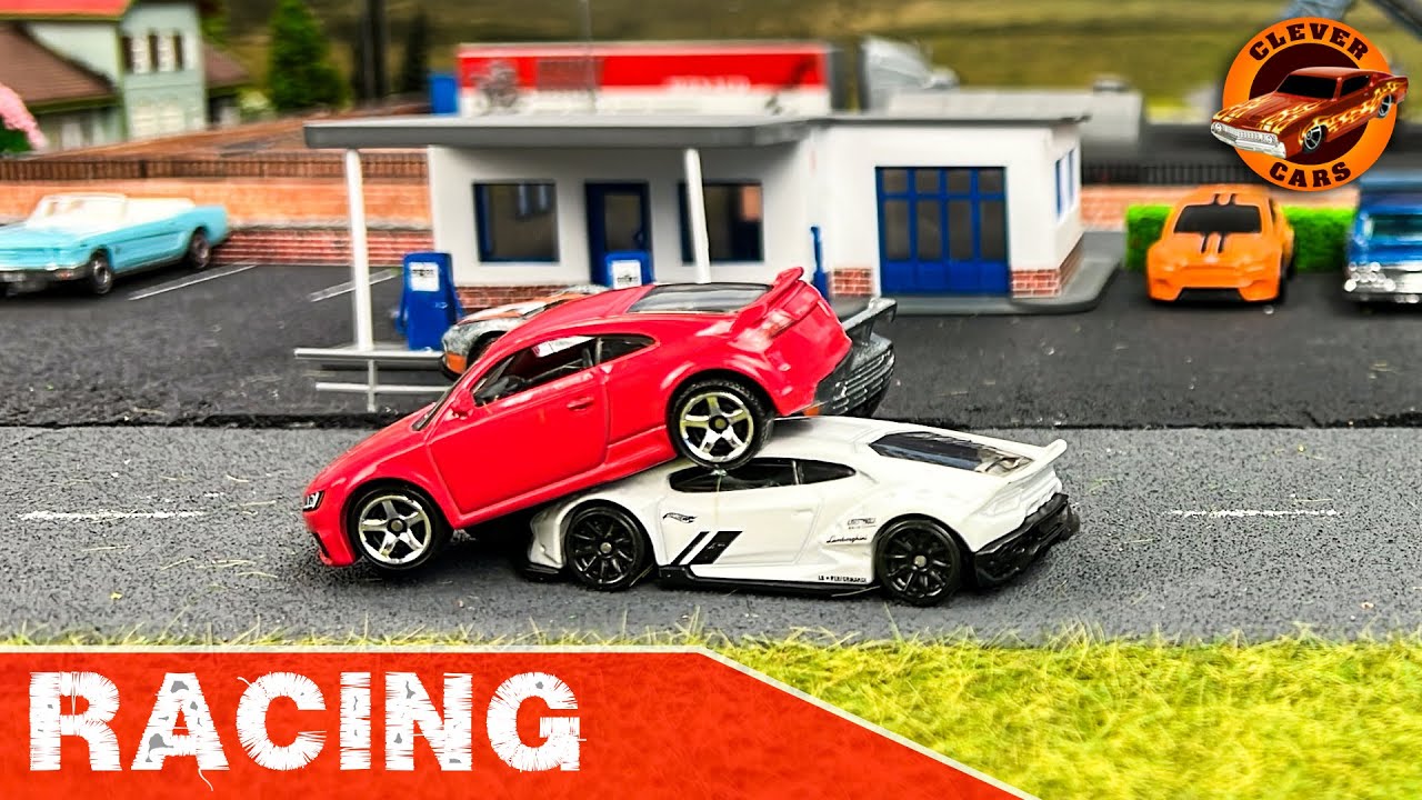 Lamborghini Showdown: Stop Motion Street Race and Crash #diecast - YouTube