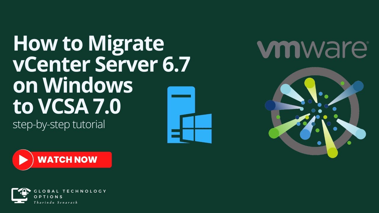 How to Migration vCenter Server 6.7 on Windows to VCSA 7.0. #vCenterServerMigration #vCSA7 ...