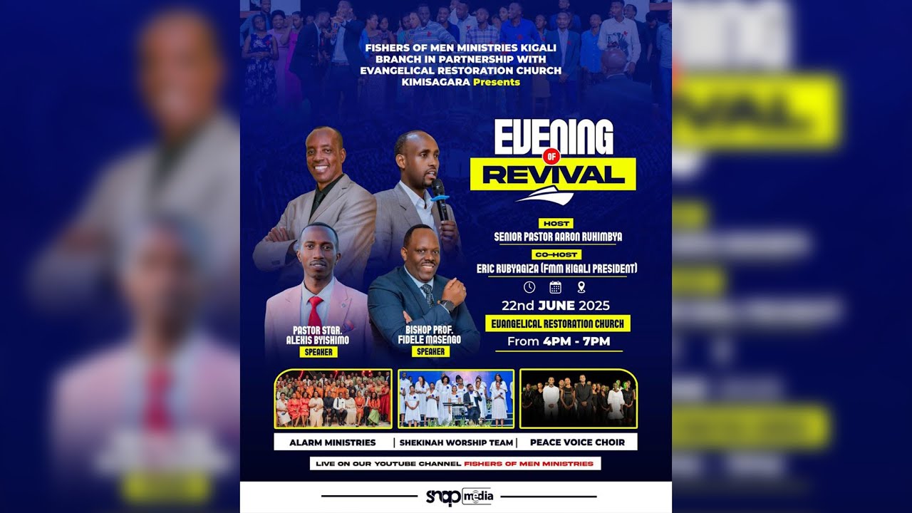EVENING OF REVIVAL || 22.06.2025 WITH PASTOR BYISHIMO & BISHOP PROF ...