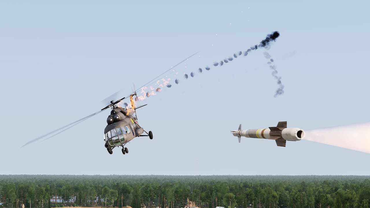 RUSSAIN mi-8 Helicopter exploded in a ball of fire after being hit by ...