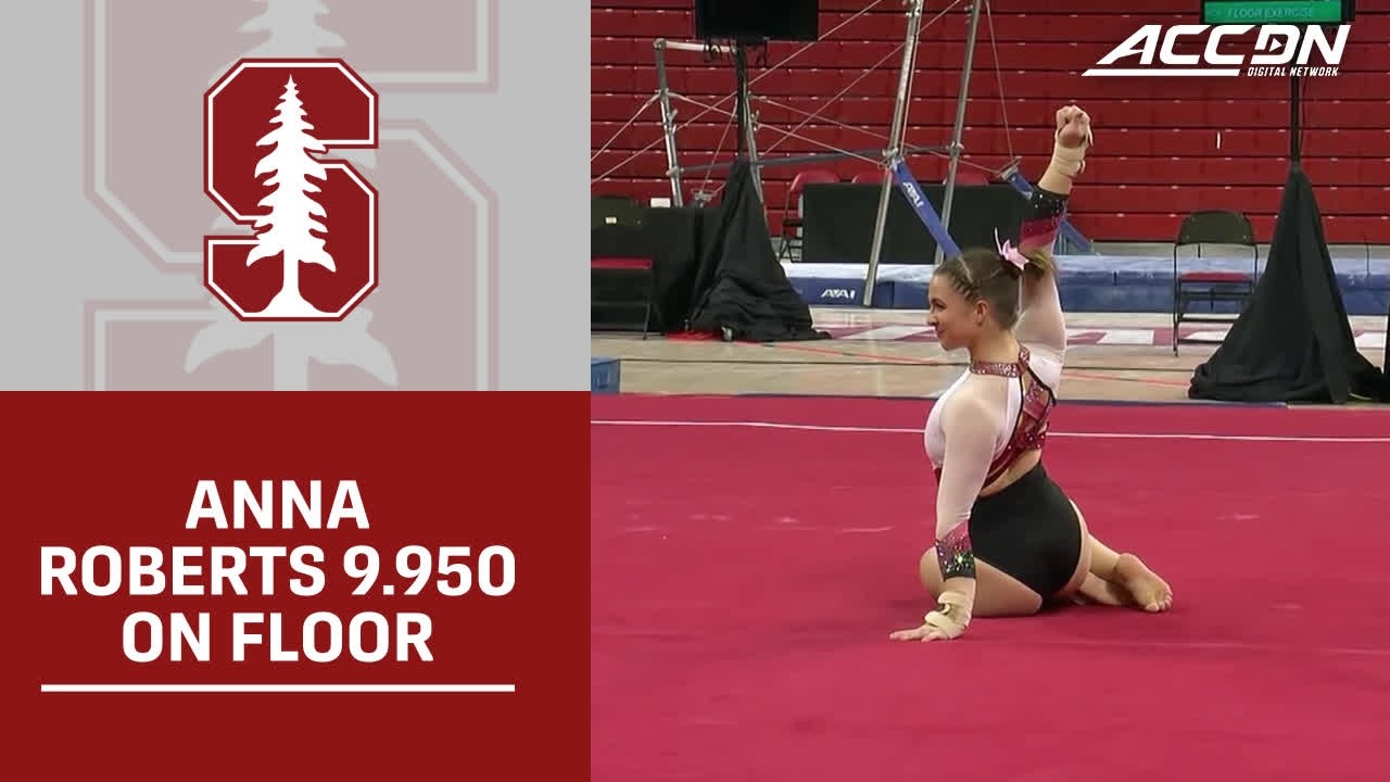 Stanford's Anna Roberts Takes 1st Place With A 9.950 On Floor | 2026 ...