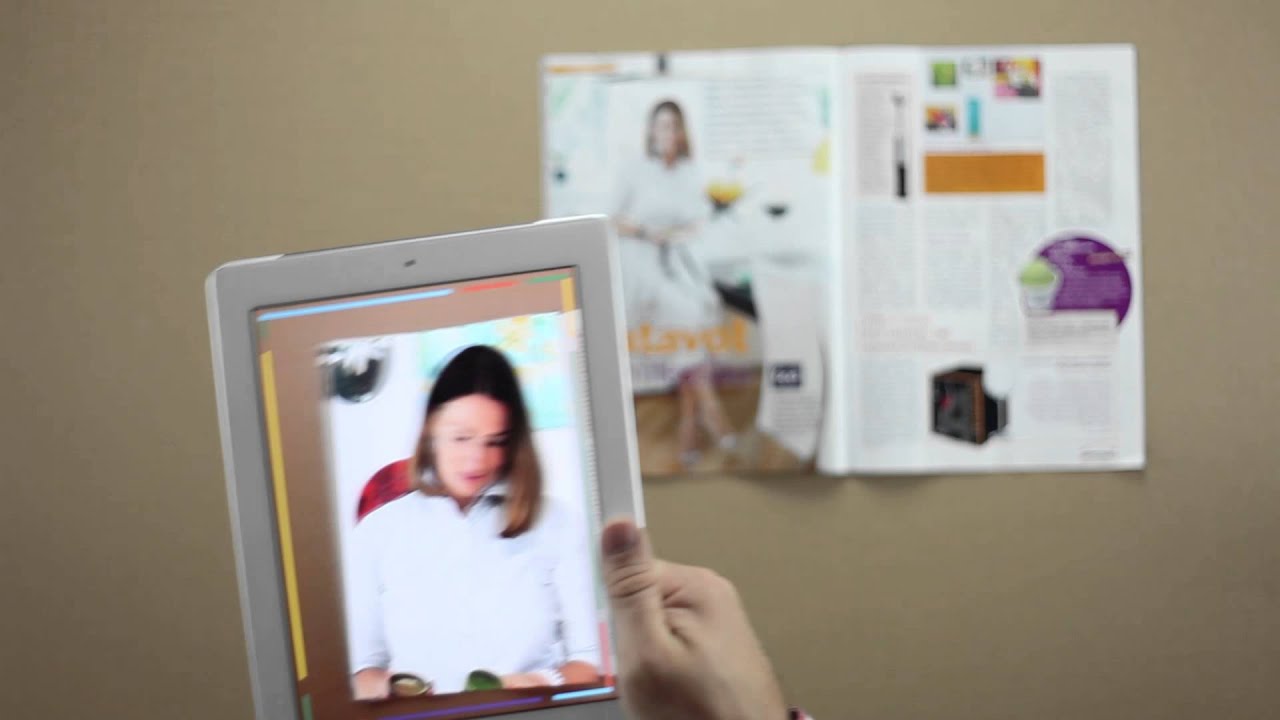 Augmented reality print example | Magazine recipe feature - YouTube