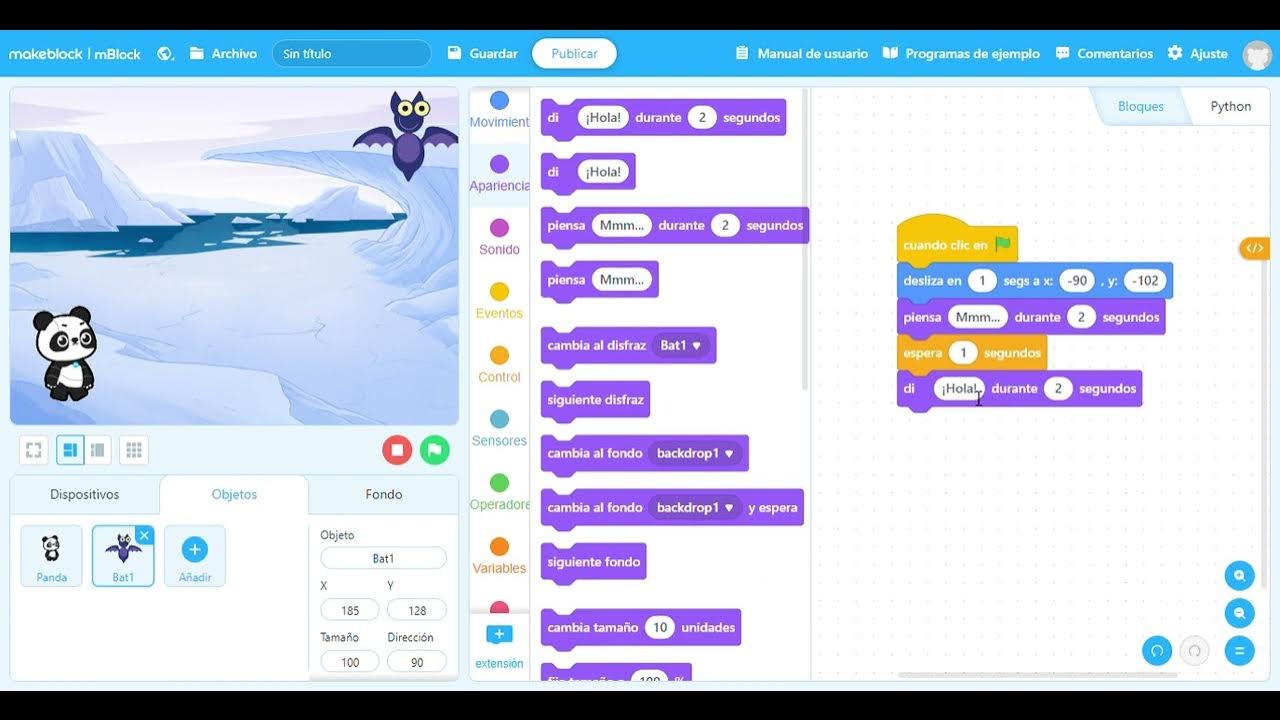 Tutorial Mblock - Reto con operadores matemáticos y bloque deslizar ...